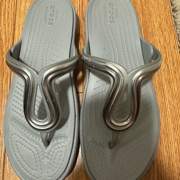 CROCS | Shoes | Gray Crocs Sandals | Poshmark